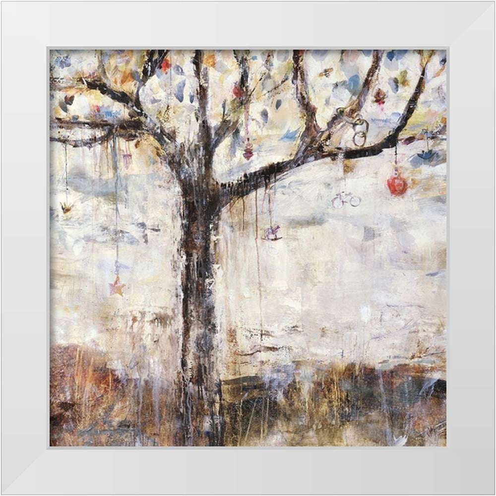 Maas, Jodi 26x26 White Modern Wood Framed Museum Art Print Titled - The Charming Tree - Walmart.com