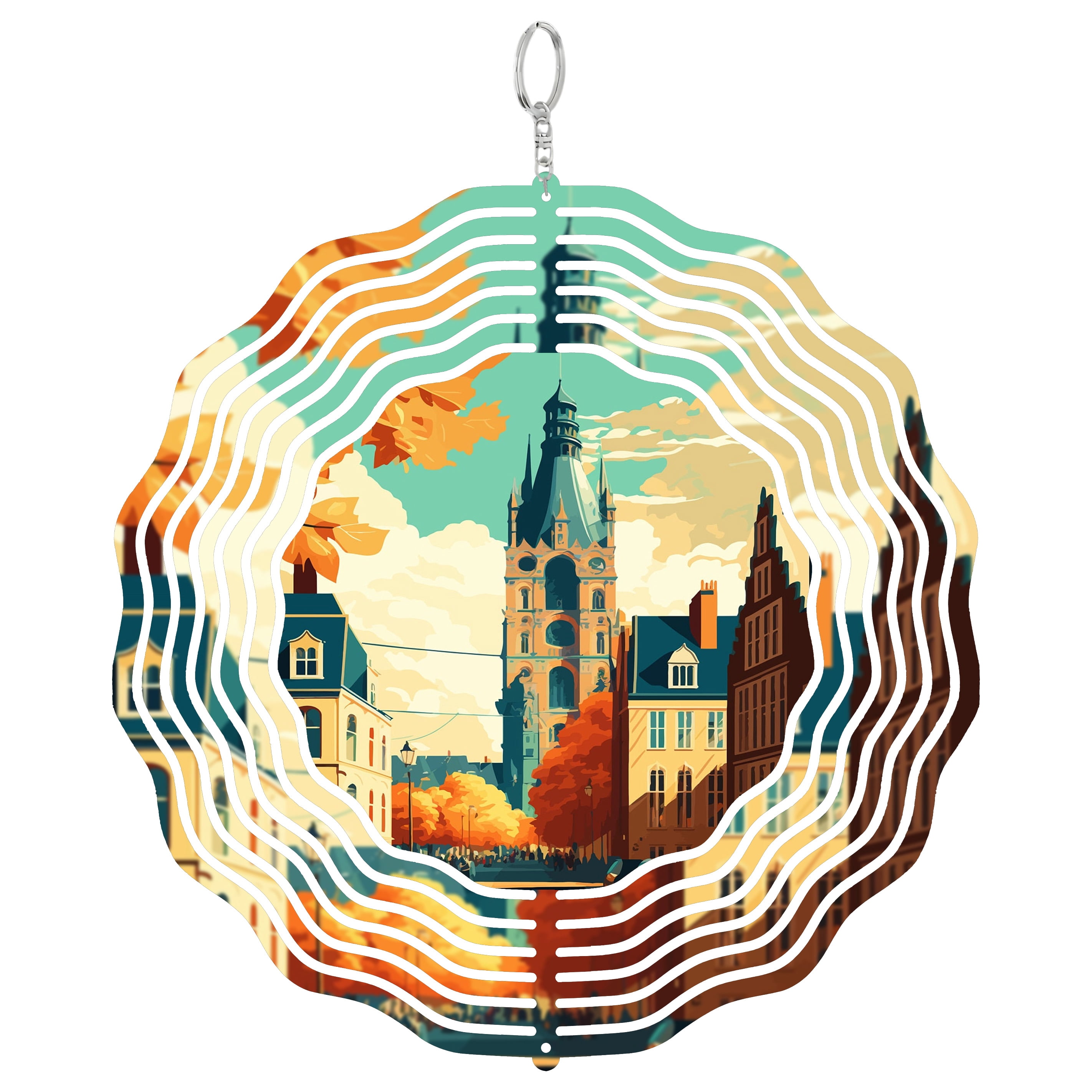 Maastricht Netherlands Square 3D Wind Spinner Metal Hanging Art Outdoor ...