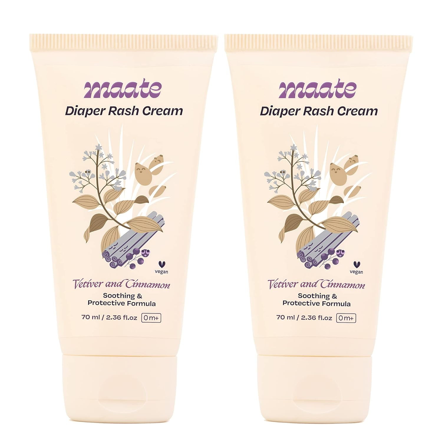 Maate Baby Diaper Rash Cream (Pack of 2*70ml) | Provides Healing ...