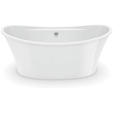 59 in. Acrylic Right Drain Rectangular Alcove Whirlpool Bathtub in ...
