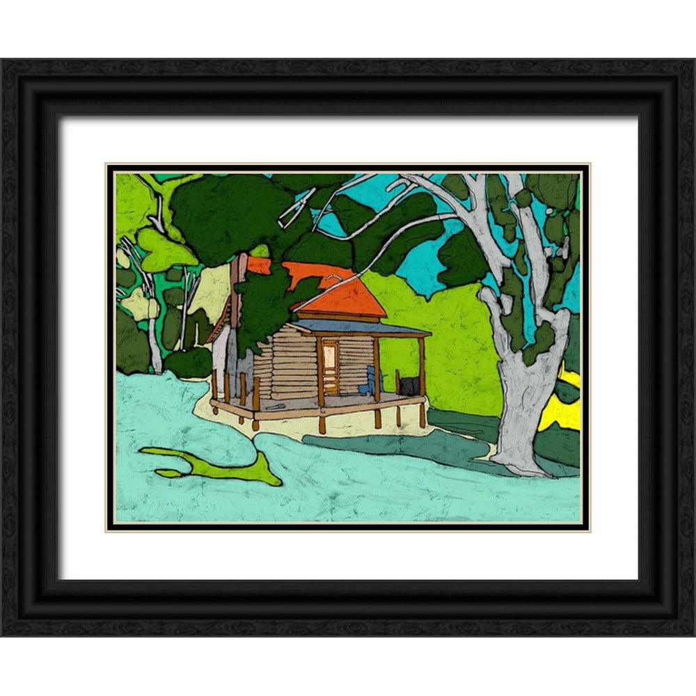 Mabat, Ynon 14x12 Black Ornate Wood Framed with Double Matting Museum ...