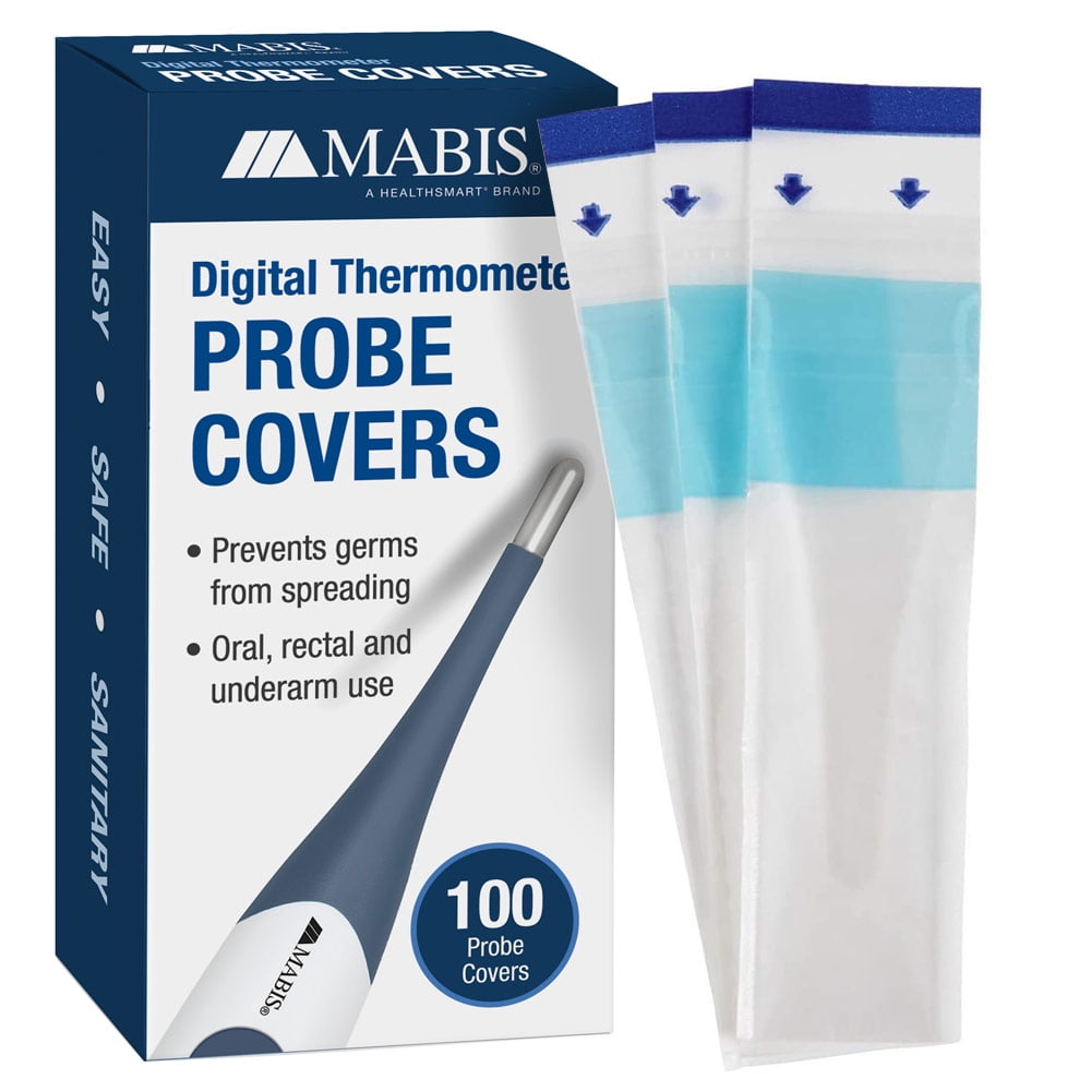 Mabis Disposable Digital Thermometer Probe Cover, 100 per Box HSA/FSA ...