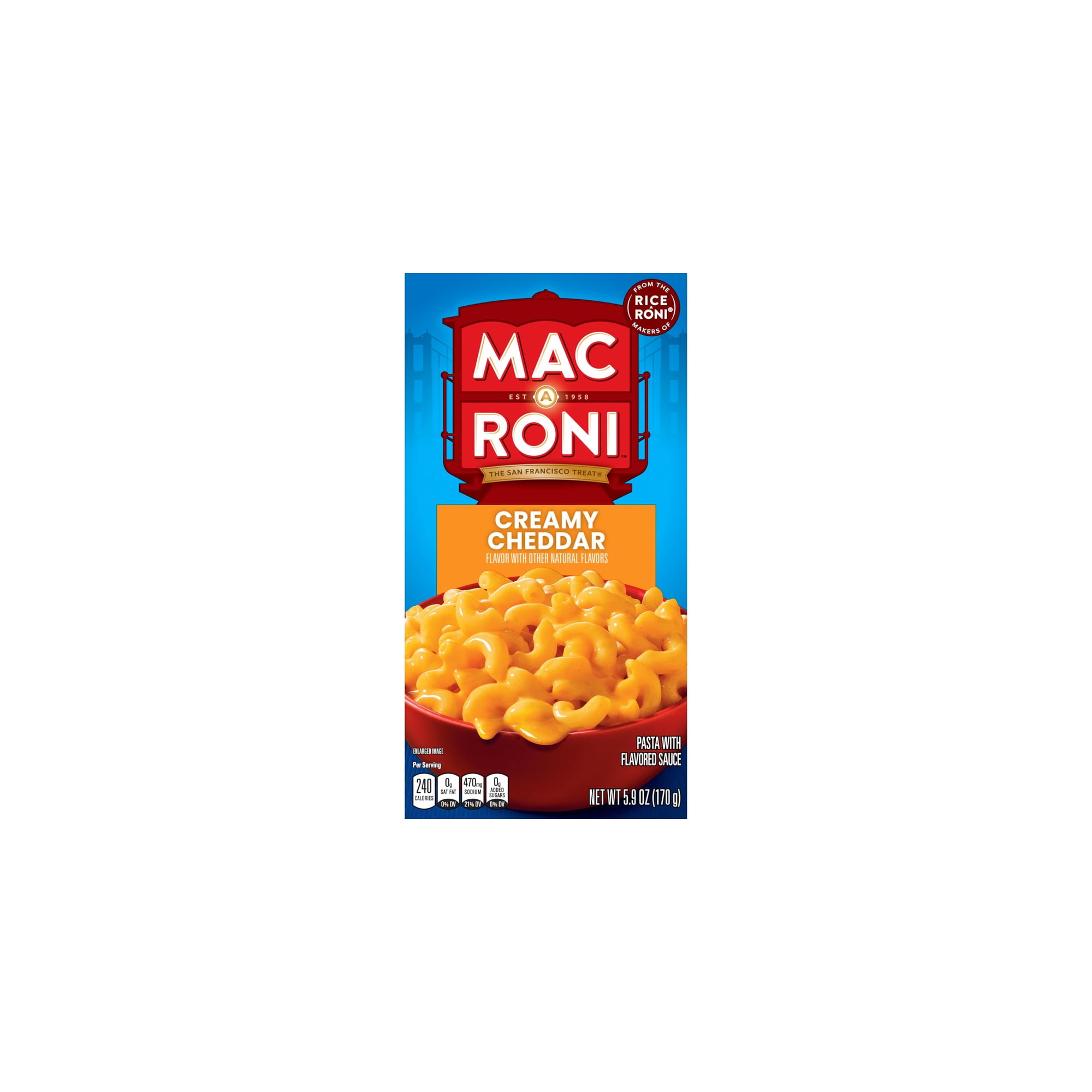 Mac-A-Roni Creamy Cheddar Macaroni and Cheese, 5.9 oz Box (Pack of 5 ...