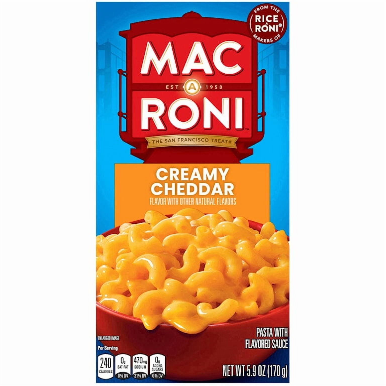 Mac-A-Roni Pasta, Creamy Cheddar - Walmart.com