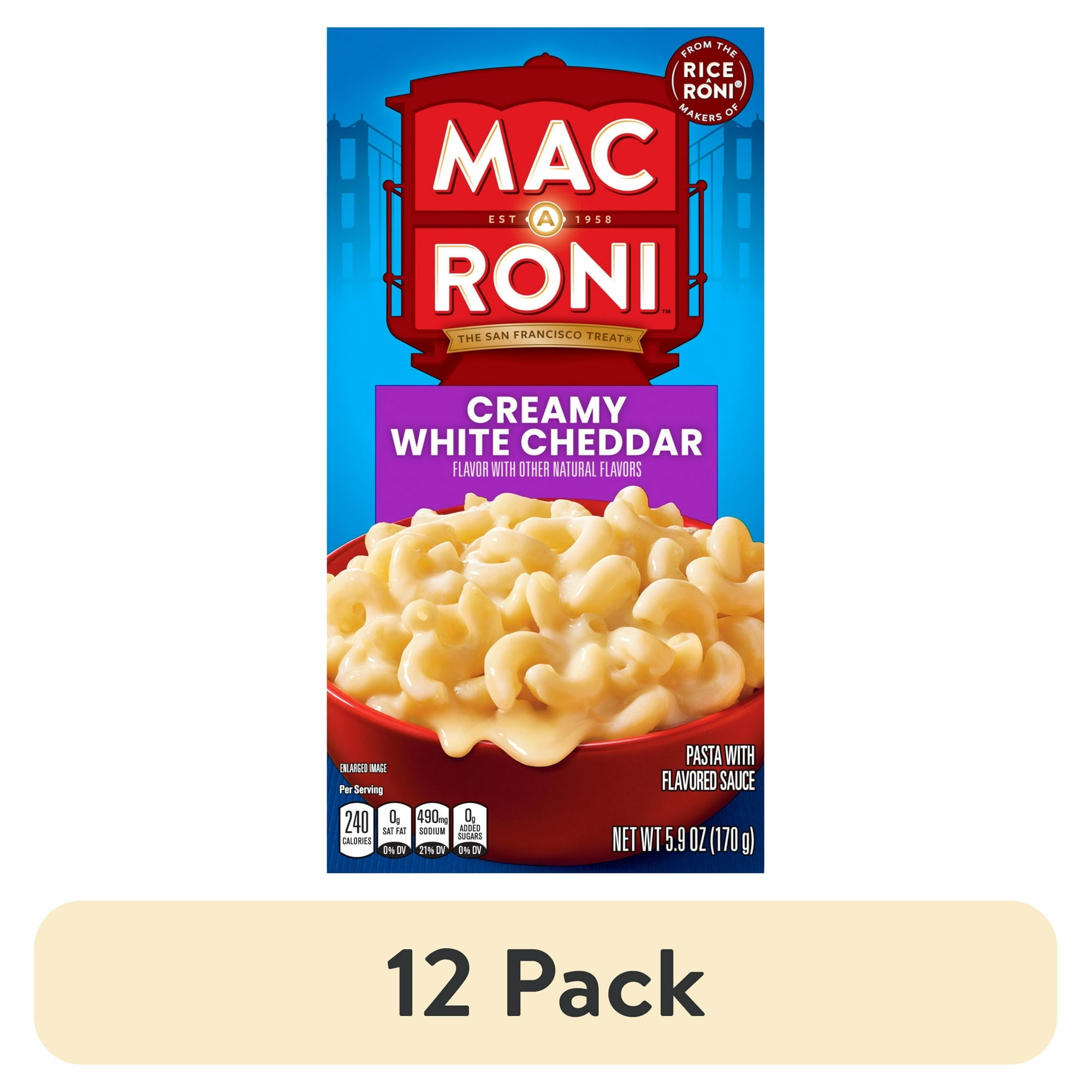 (12 pack) Mac a Roni Pasta Mix Creamy White Cheddar (5.9 oz Box ...
