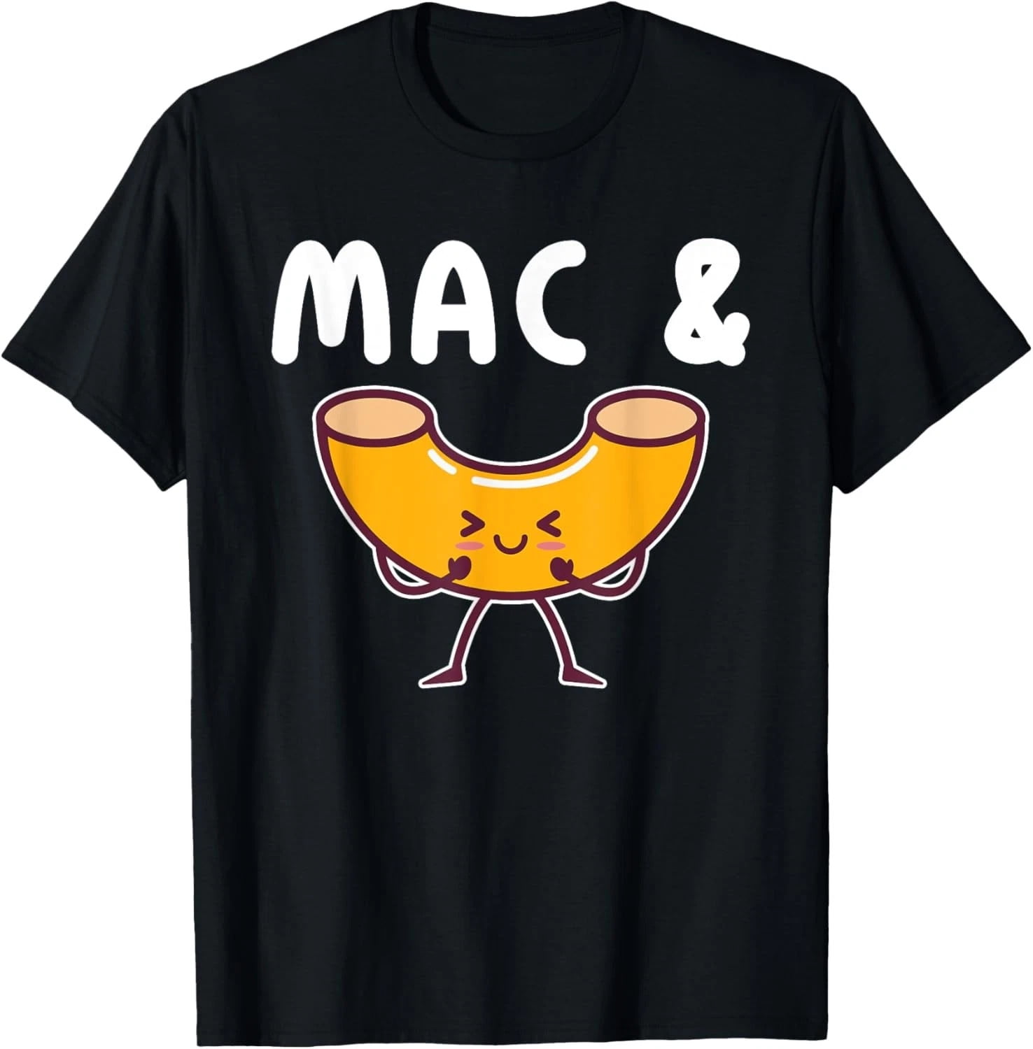 Mac & Cheese Cute Macaroni & Cheese Couple T-Shirt Funny Foodie Tee ...