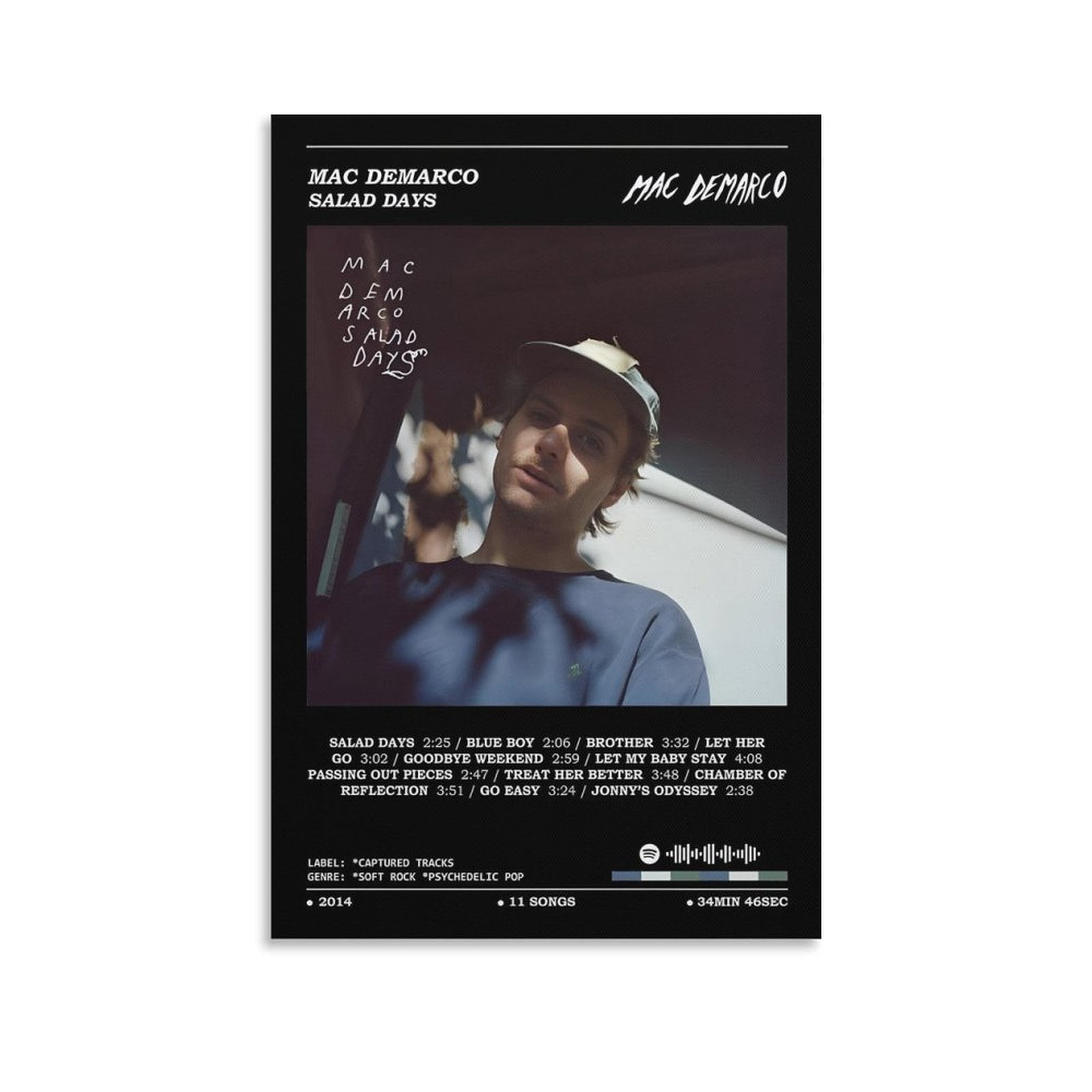 Mac DeMarco Salad Days Poster 3 Canvas Art Poster and Wall Art Picture ...