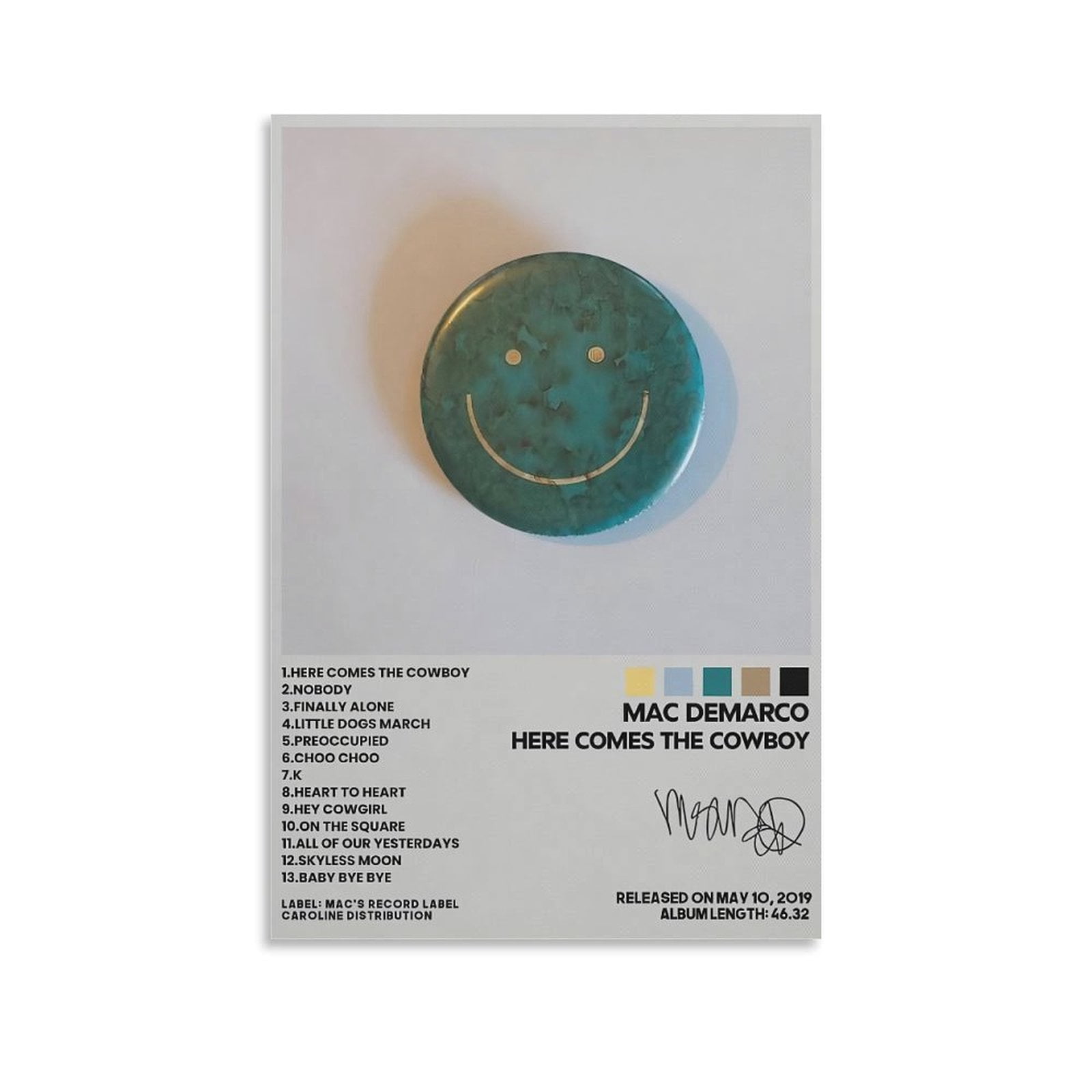 Mac Demarco Here Comes The Cowboy Poster 1 Posters Wall Art Painting ...