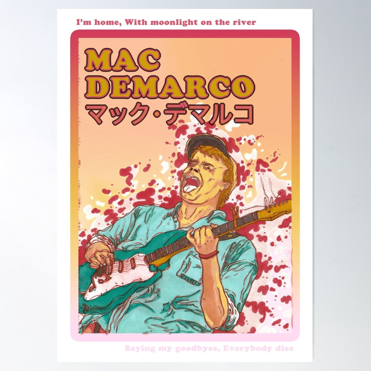 Mac Demarco Poster Wall Art, Modern Wall Decor For Living Room Bedroom ...