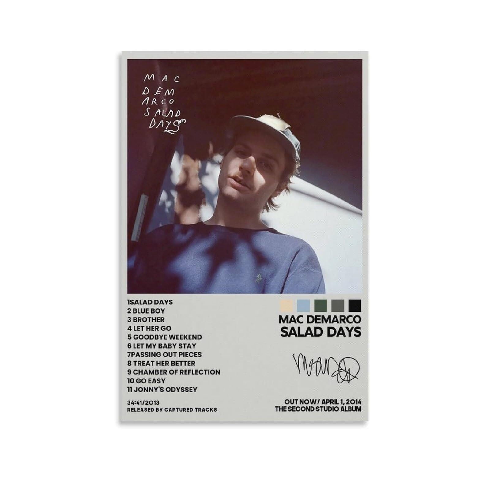 Mac Demarco Salad Days Music Album Sign Poster Prints Canvas Wall Art ...