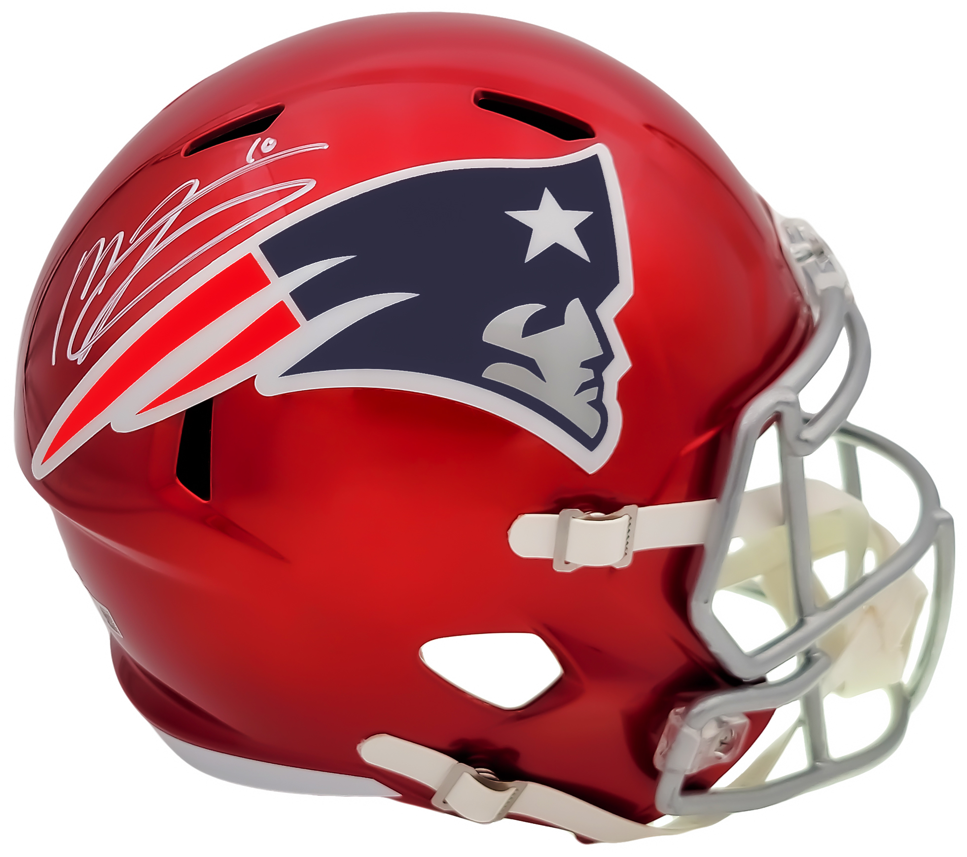 Mac Jones Autographed New England Patriots Flash Red Full Size Replica ...