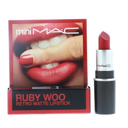 Mac Little Lipstick Color Ruby Woo, Red, Mini (Macs7p004) Packaging May ...