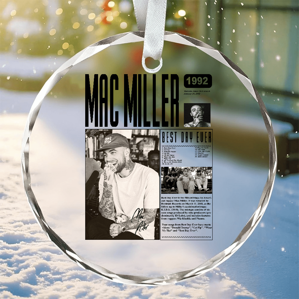 Mac Miller Vintage 90S White, Mac Miller Self Care Hip Hop For Ornament ...