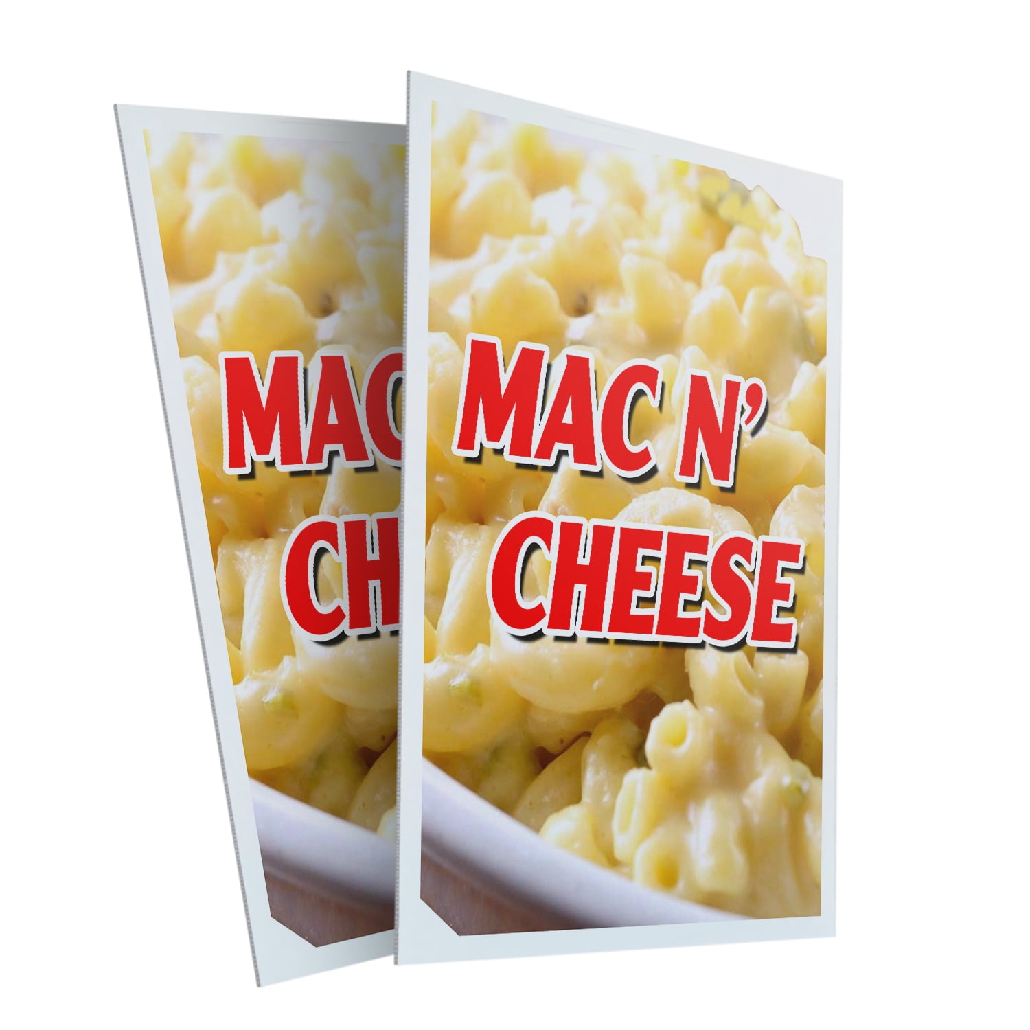 Mac N' Cheese (2-PACK) 24" x 36" Plastic Signs | Sign Insert 4mm ...