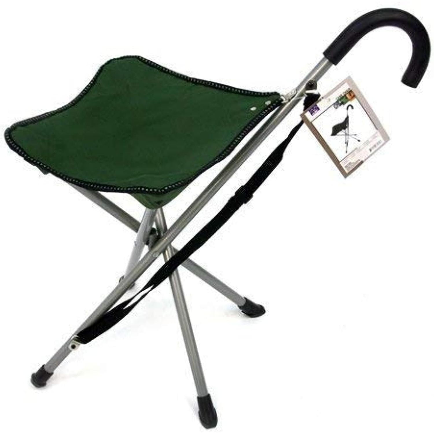 Mac Sports Folding Cane Chair - Walking Stick with Stool - Walmart.com