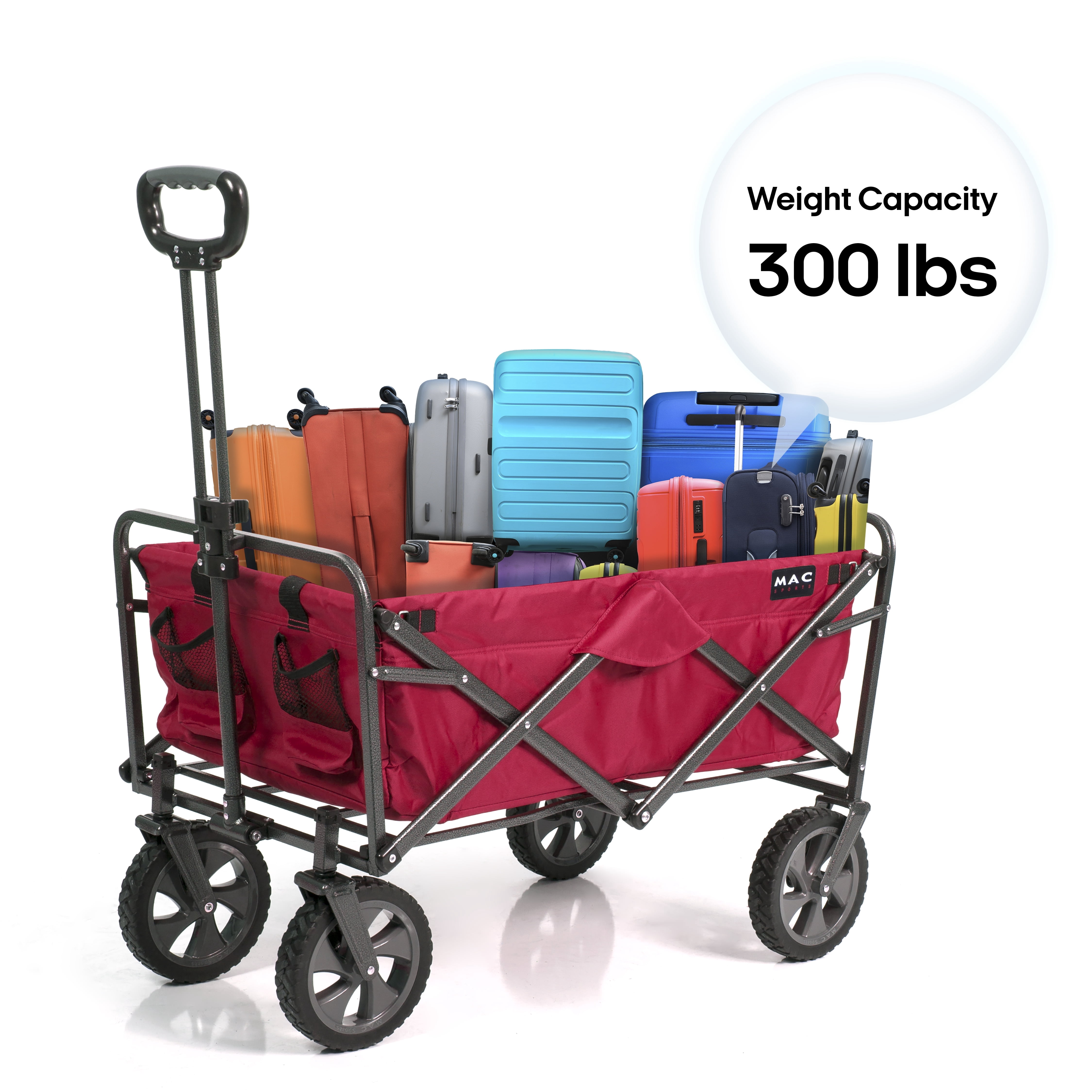 Mac Sports Collapsible Folding Outdoor Heavy Duty Utility Wagon, 300 ...