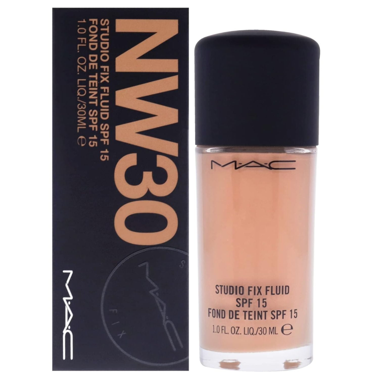 MAC Makeup Studio Fix Fluid SPF 15 NW30 Foundation, Matte Finish ...