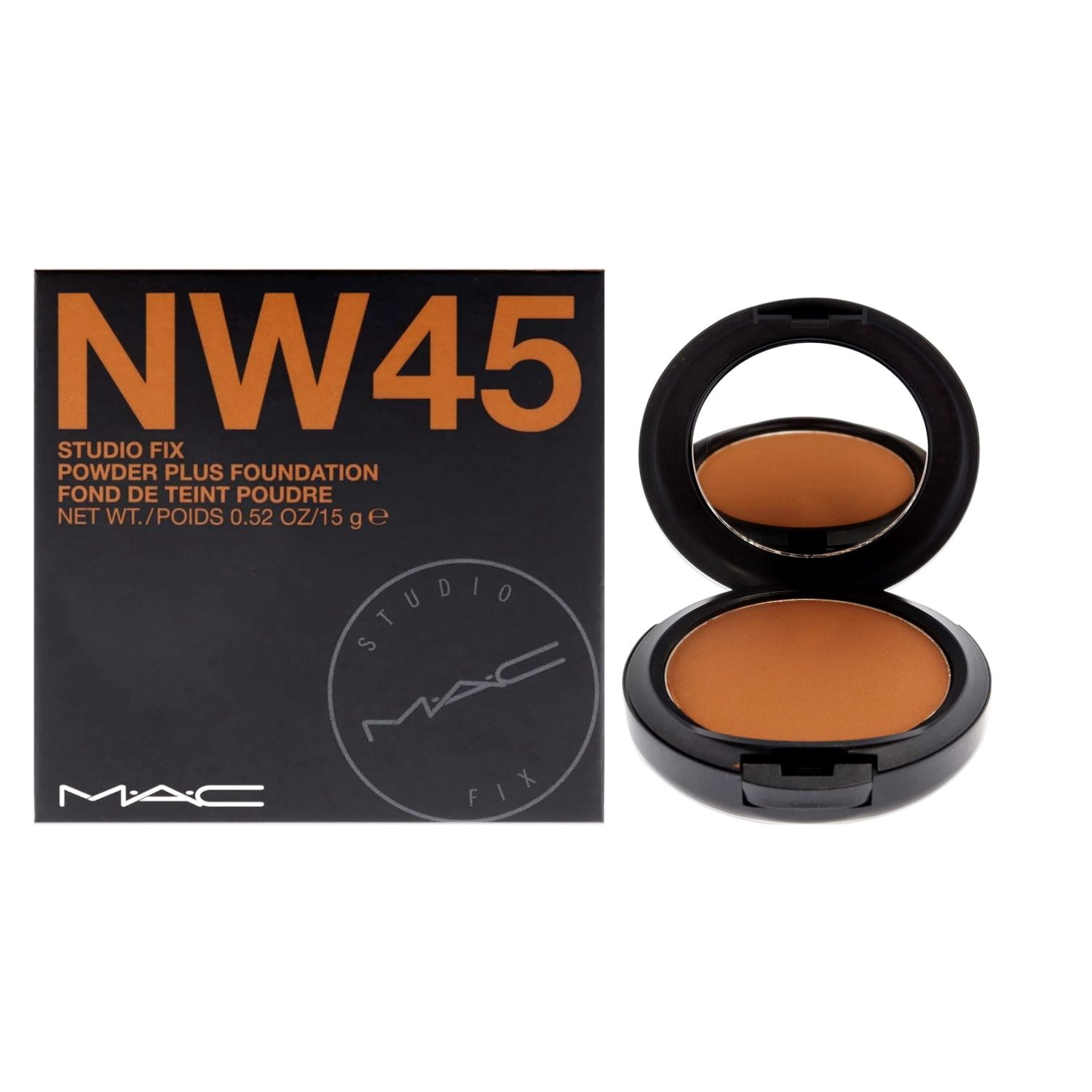 Mac Studio Fix Pressed Compact Face Powder Plus Foundation NW45 0.52 oz ...