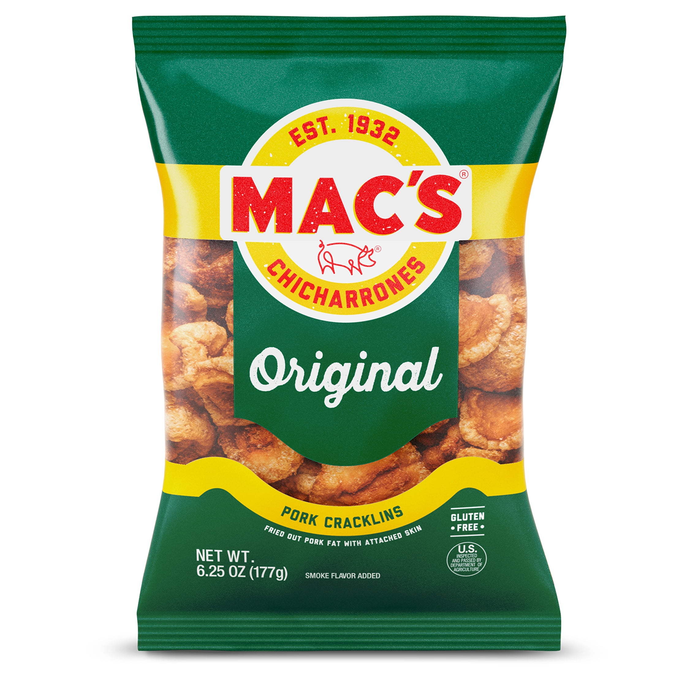 Mac's Original Pork Cracklins, 6.25 Oz. - Walmart.com