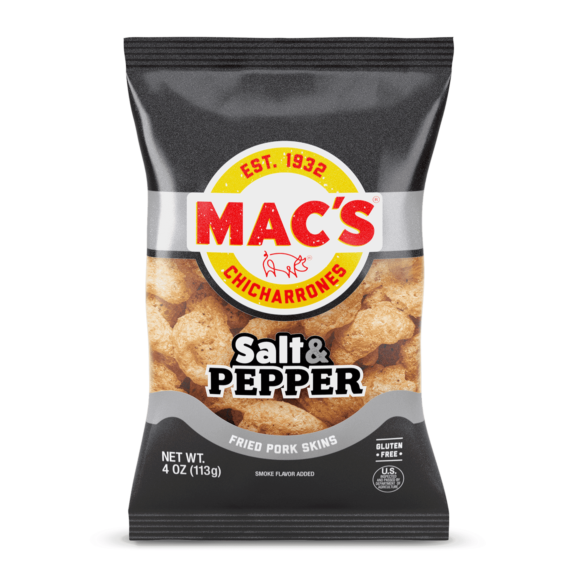 Mac's Salt & Pepper Fried Pork Skins, 4 oz Bag - Walmart.com