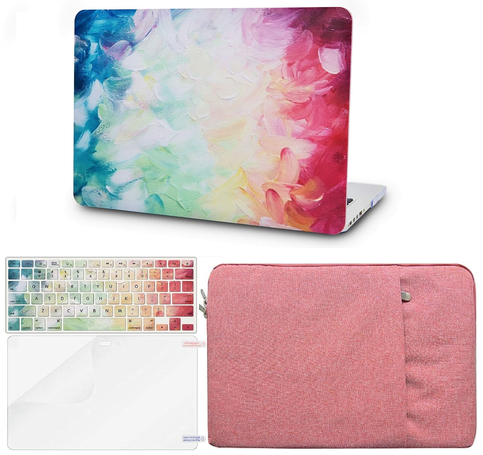 MacBook Air 13" Case with Plastic Hard Shell Keyboard Cover and Sleeve ...