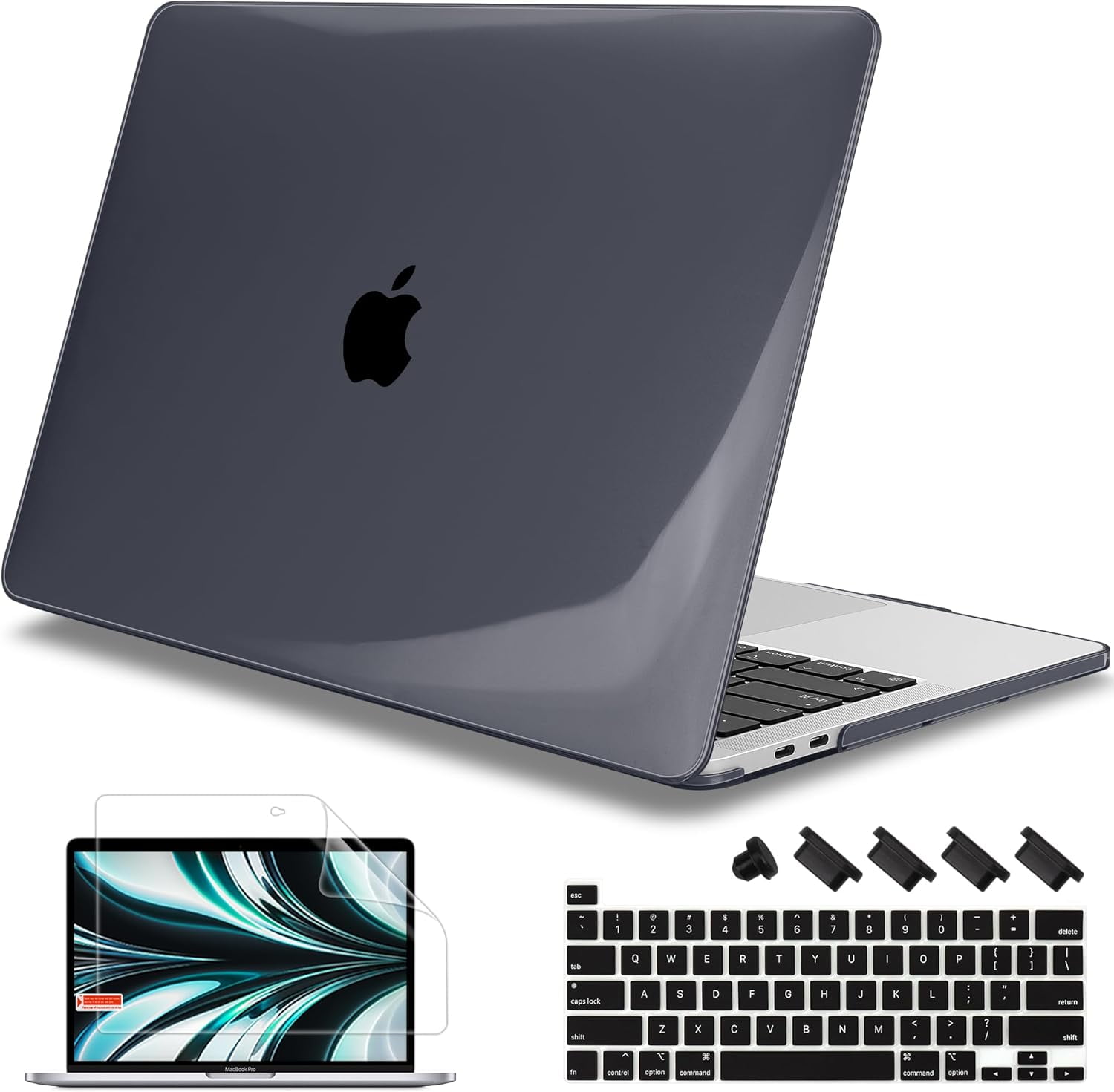 MacBook Pro 13 inch Case 2020-2022, Clear Hard Shell Cover with Touch ID for A2338 M2 M1 A2289 ...