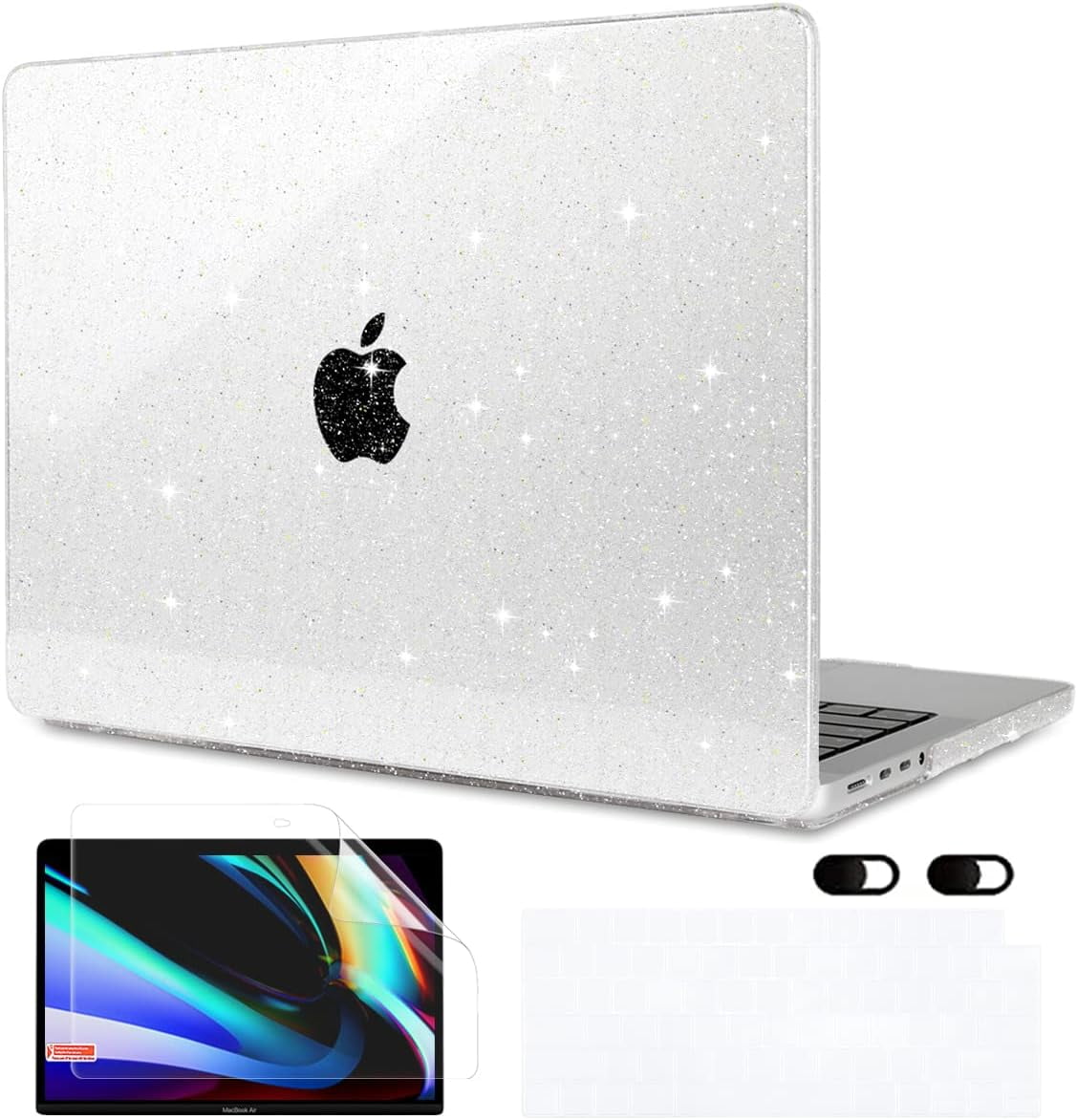MacBook Pro 14 Inch Case with Keyboard & Camera Cover, Glitter Hard ...