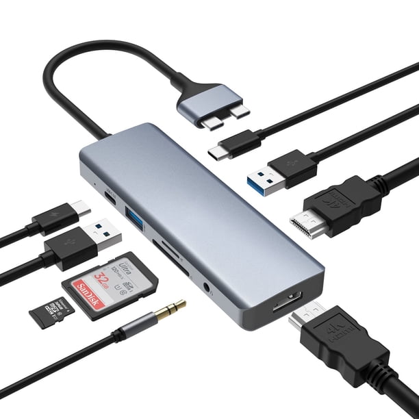 MacBook Pro Docking Station 9 in 2 MacBook Air Adapter USB C Hub Triple ...