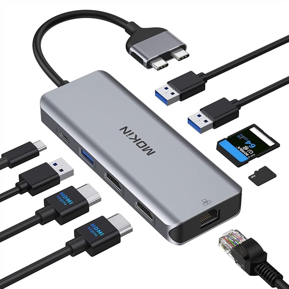 MacBook Pro Docking Station Dual Monitor MacBook Pro HDMI Adapter,9 in ...
