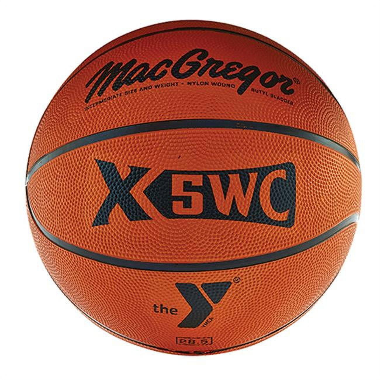 MacGregor Rubber Basketball with YMCA Logo-Size:Intermediate 28.5 ...