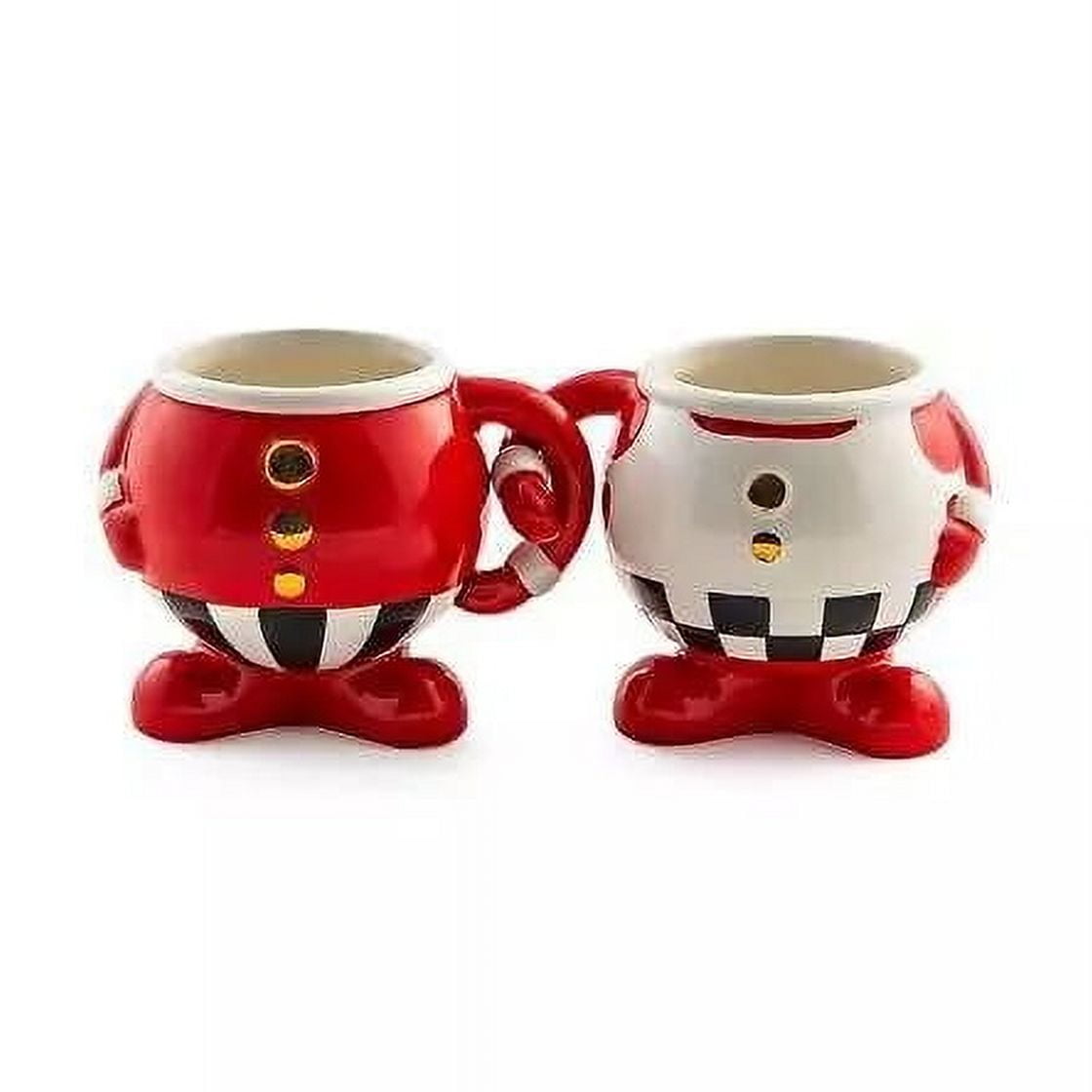MacKenzie Childs Checked Striped Peppermint Mug Pair, Set of 2 ...