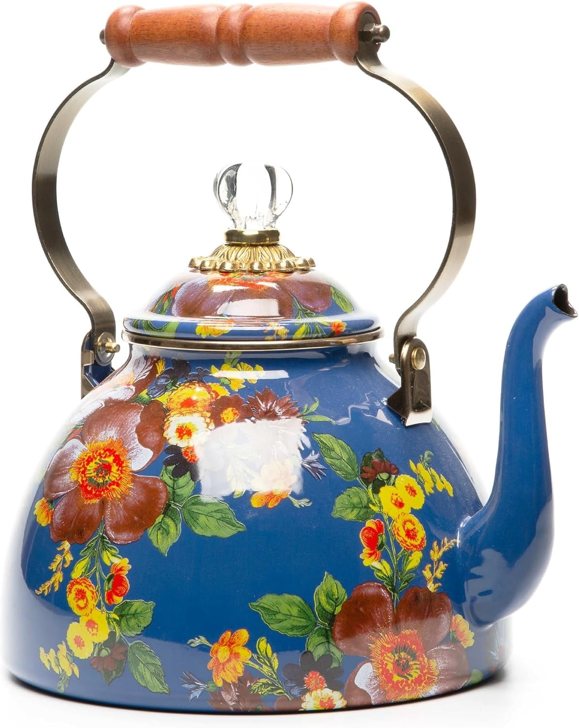 MacKenzie-Childs Flower Market 3 Quart Tea Kettle - Lapis - Walmart.com
