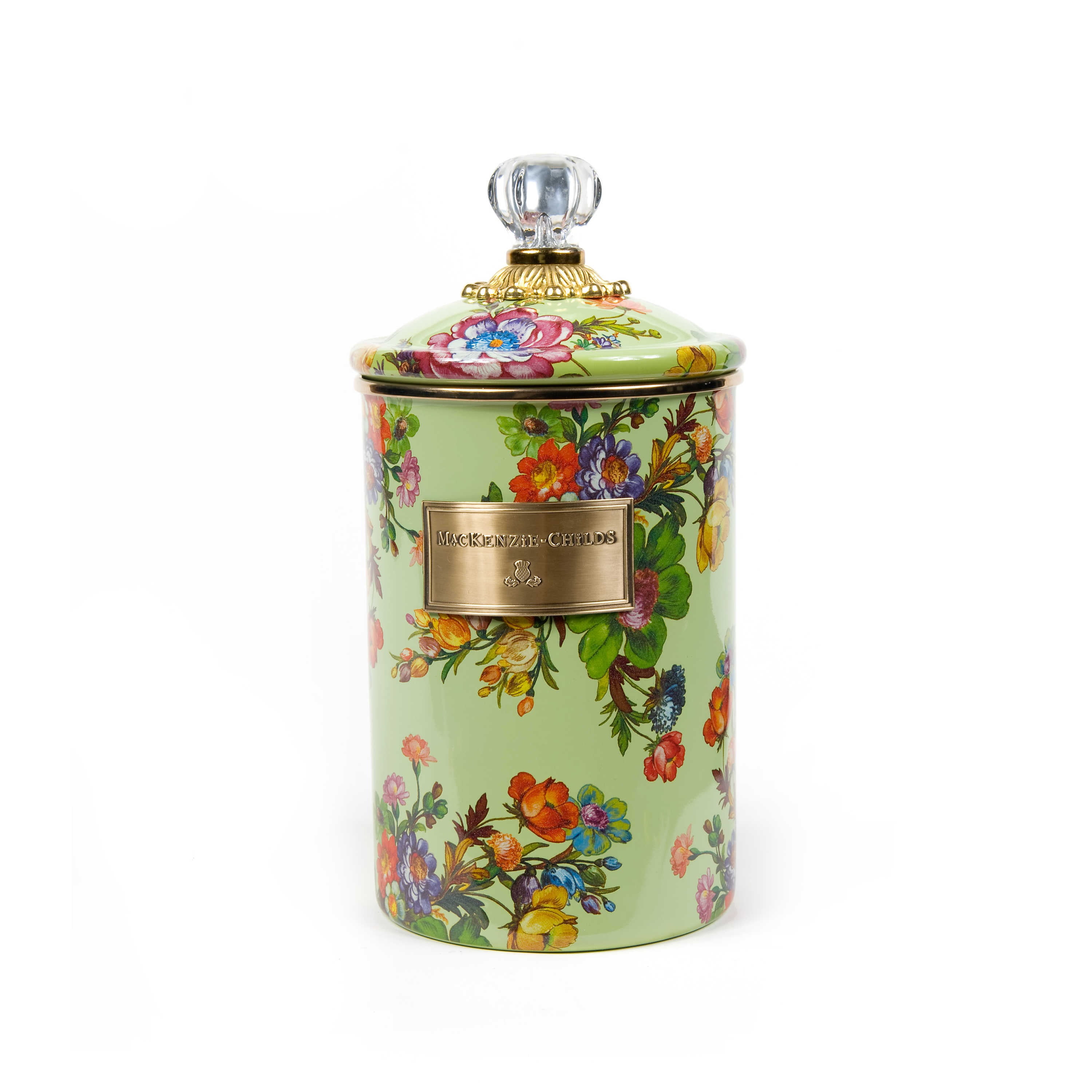 MacKenzie-Childs Flower Market Canister/Large Color Green - Walmart.com