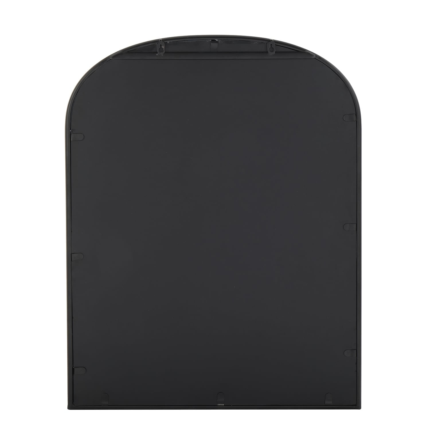 MacLuu Arch Metal Wall Mirror 33.8" x 40" - Arch Round-Black - Walmart.com
