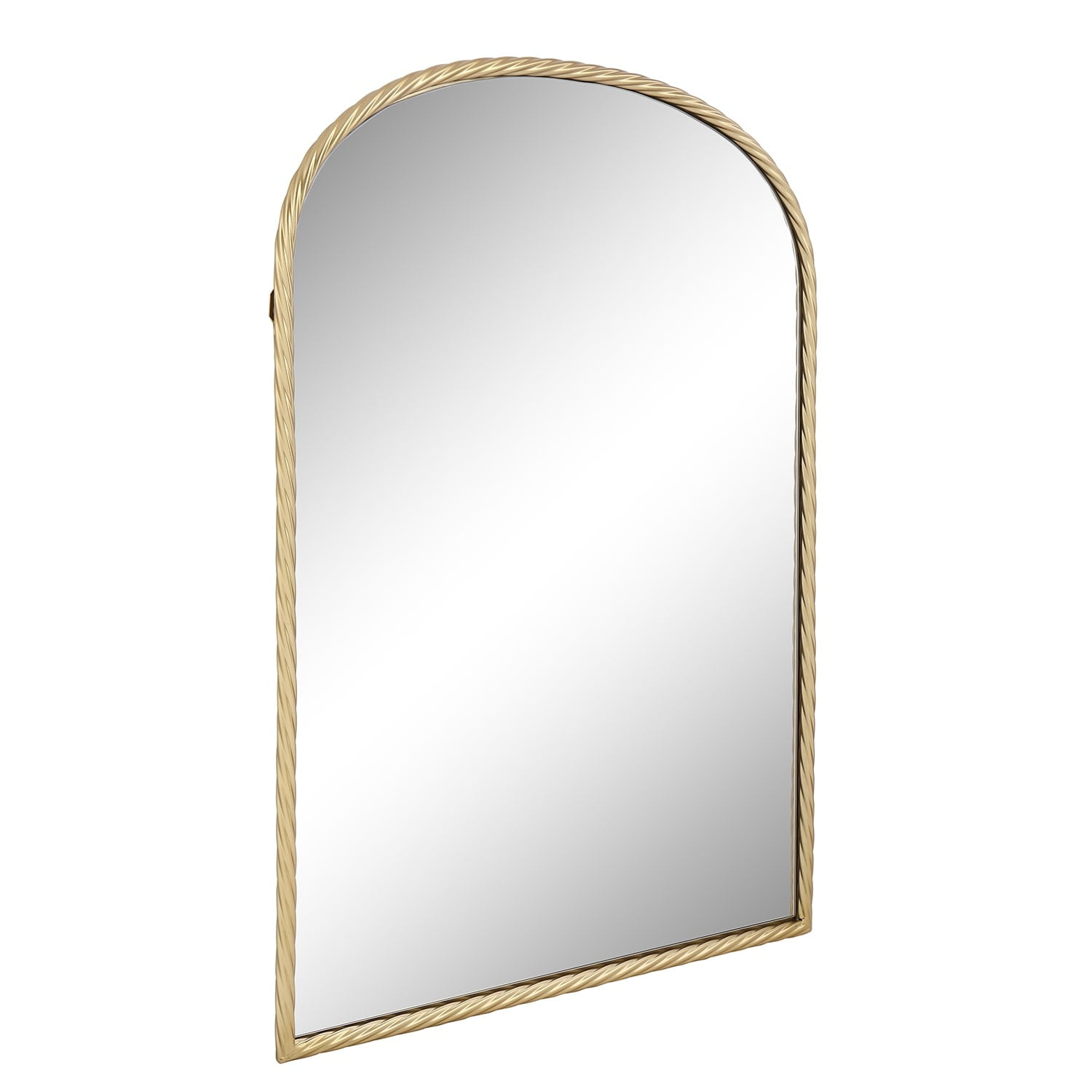 MacLuu Arch Metal Wall Mirror 33.8" x 40" - Arch Twisted-Gold - Walmart.com