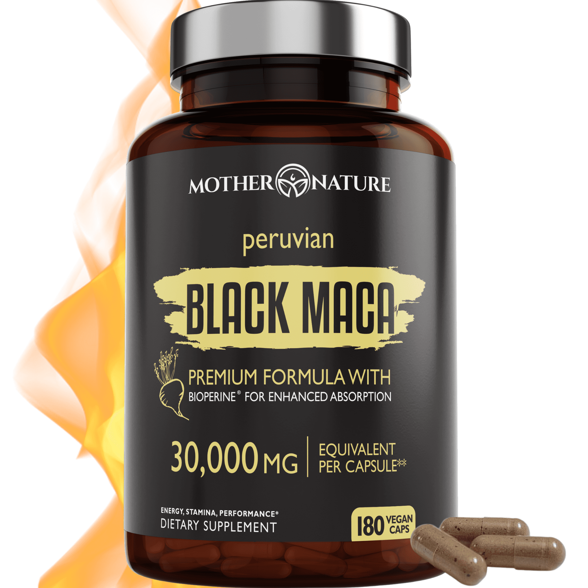 Maca Root Capsules 30,000mg Black Maca for Men & Women 180ct - Walmart.com