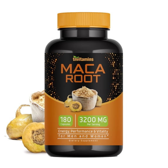 Maca Root Capsules for Women & Men (3200 MG - 180 Capsules) | Peruvian ...