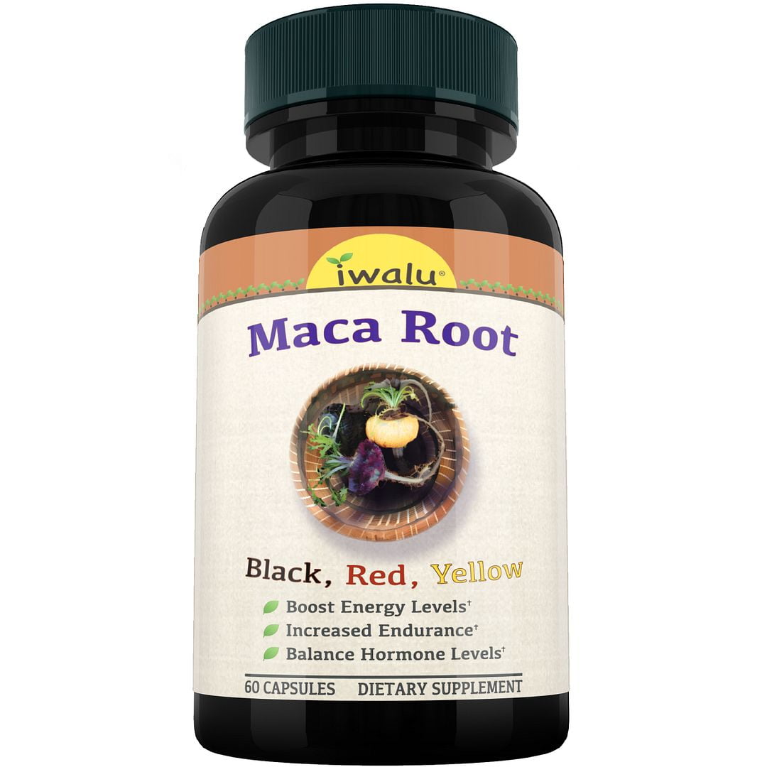 Maca Root Capsules for Women & Men - Black + Red + Yellow Peruvian Maca ...