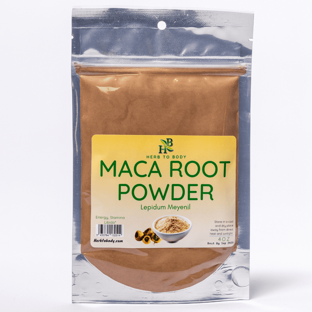 Maca Root Powder 4oz Pouch - for Energy - Blend Well in Smoothies, Tea ...