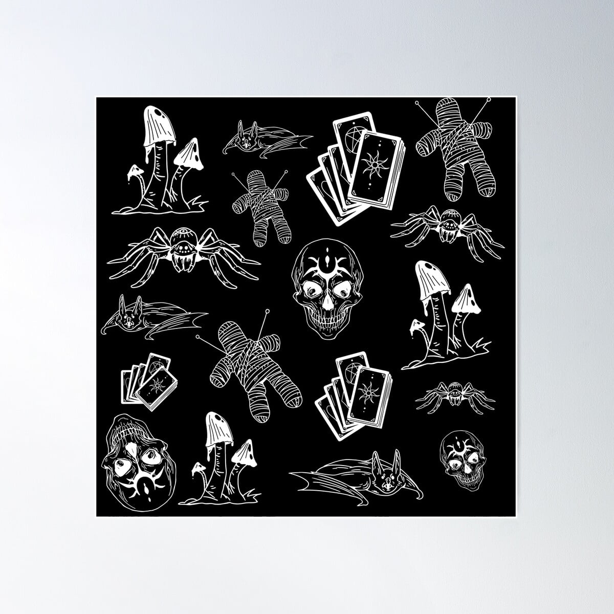 Macabre Room Poster Wall Art, Modern Wall Decor For Living Room Bedroom ...