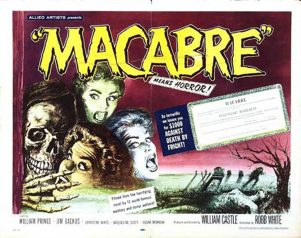 Macabre - movie POSTER (Style A) (30" x 40") (1958) - Walmart.com
