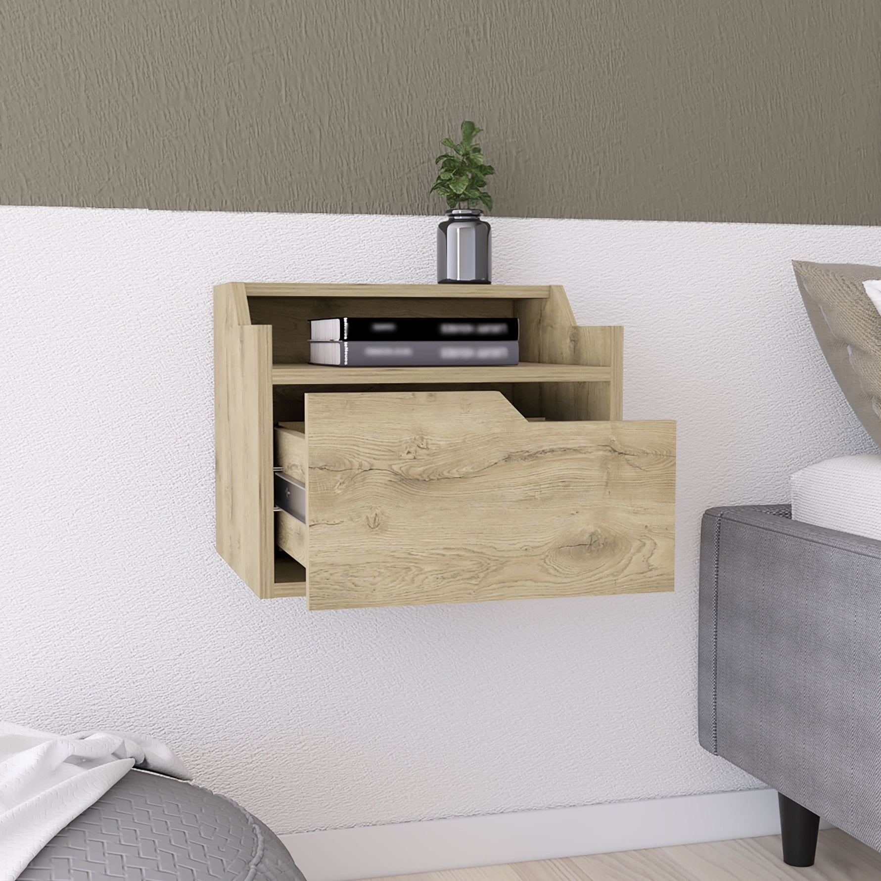 Macadamia - Drawer and Surface Storage - Bedside Use - Solid Wood ...