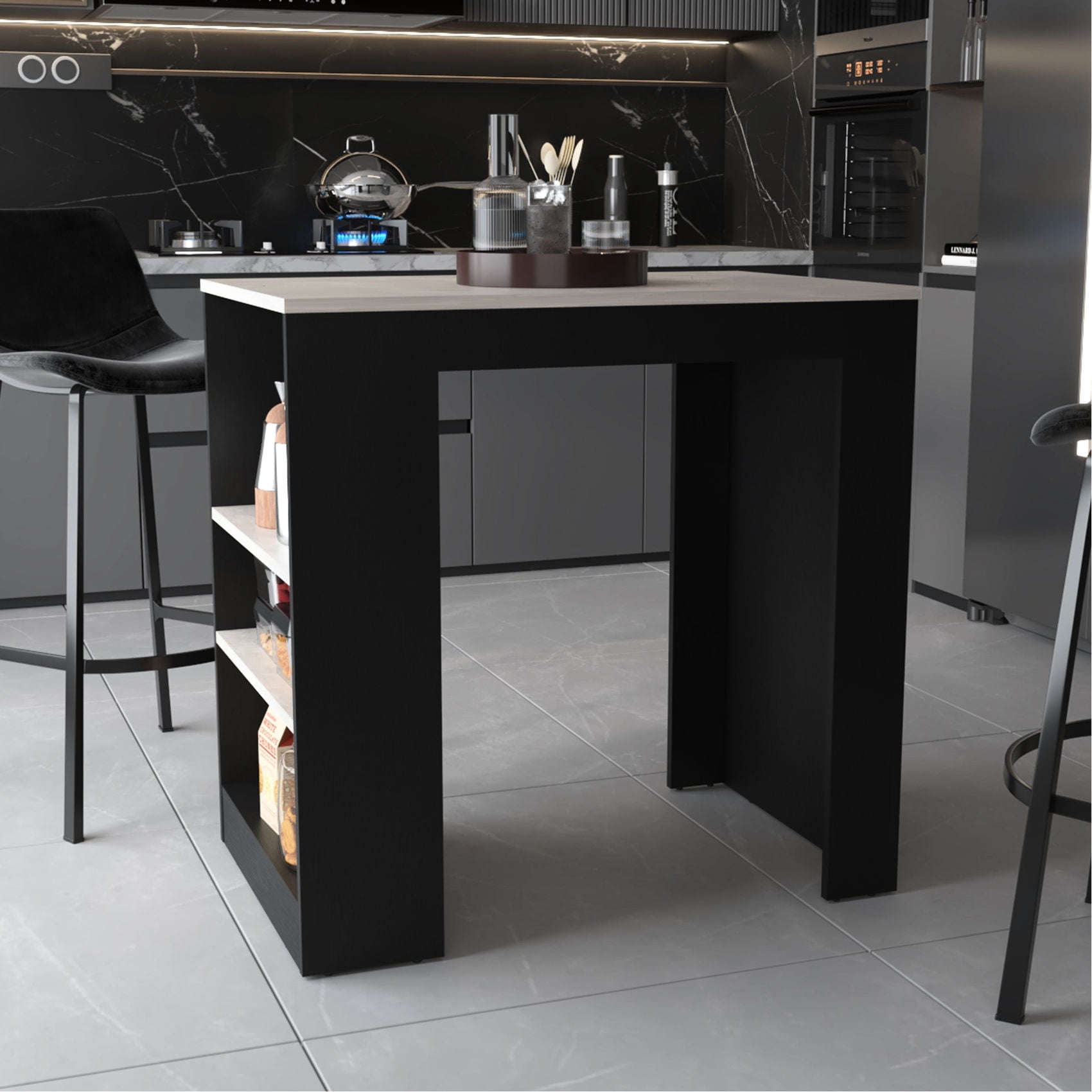 Macadamia Kitchen Island, Counter - Top Dining | Great for Enjoying ...