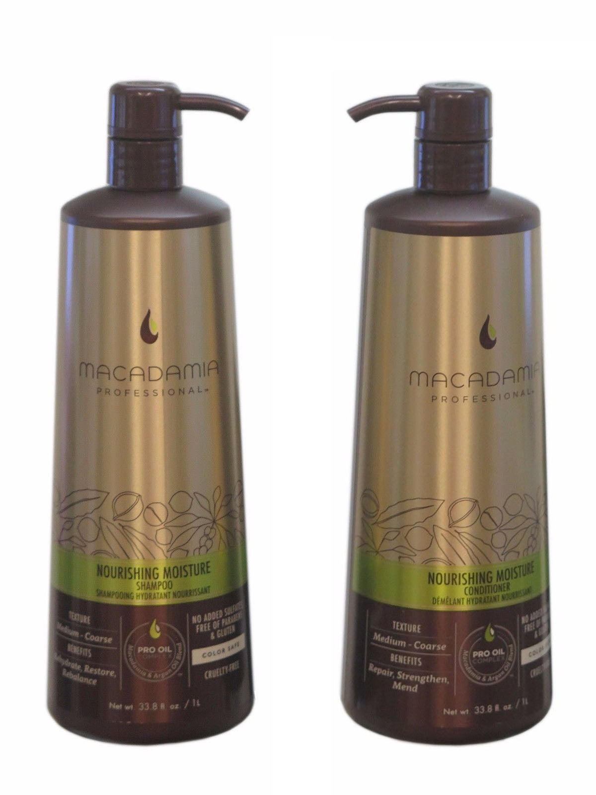 Macadamia Nourishing Moisture Shampoo and Conditioner Duo Liter Set ...