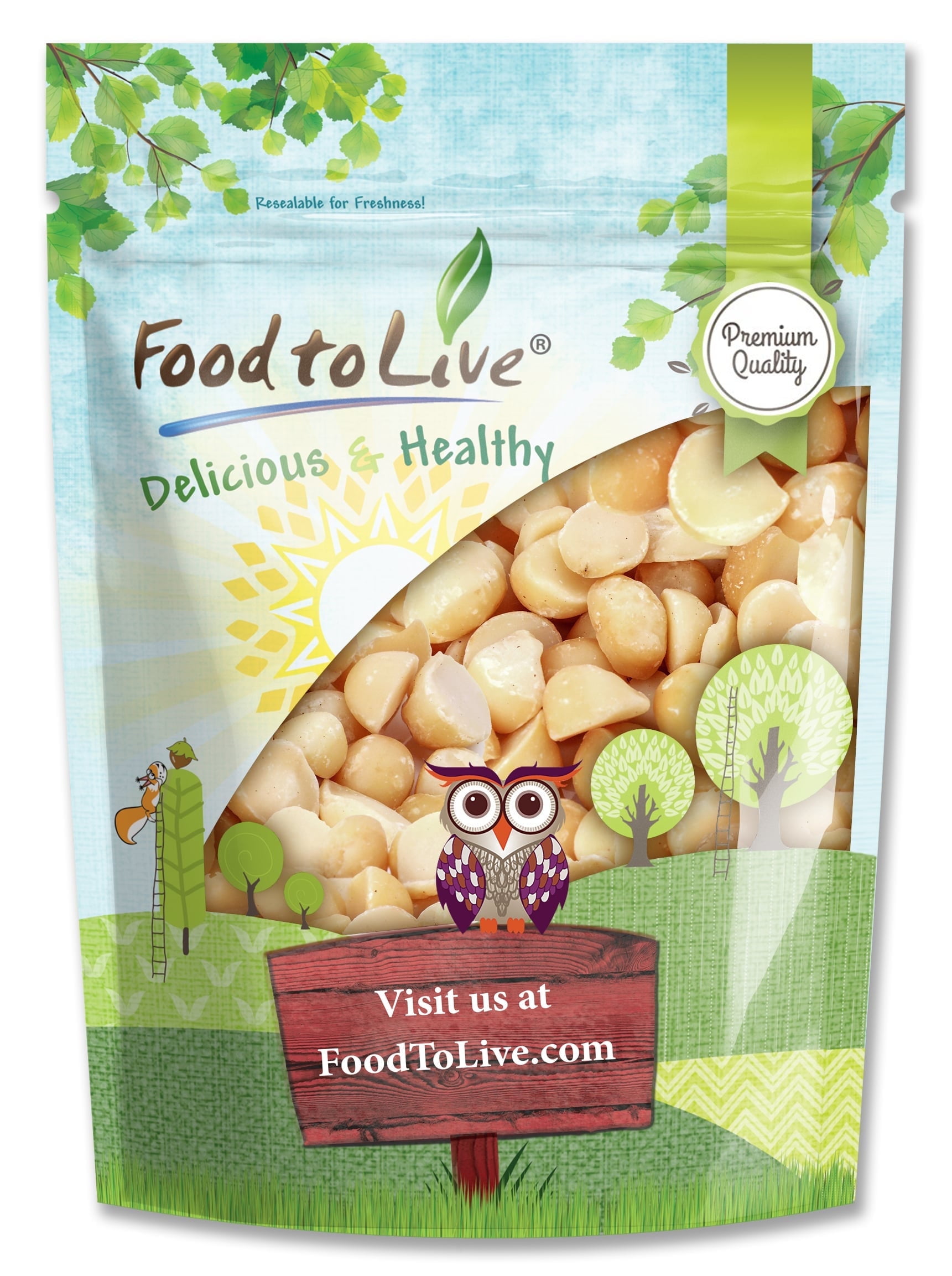 Food to Live Macadamia Nut Pieces, 4 Pounds — Kosher, Raw, Vegan ...