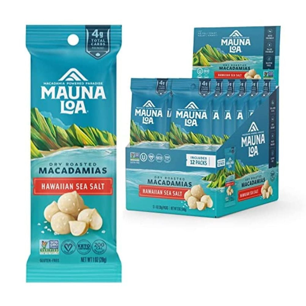Macadamia Nuts, Hawaiian Sea AIF4 Salt Flavor, Snack Mac Mini Pouches ...
