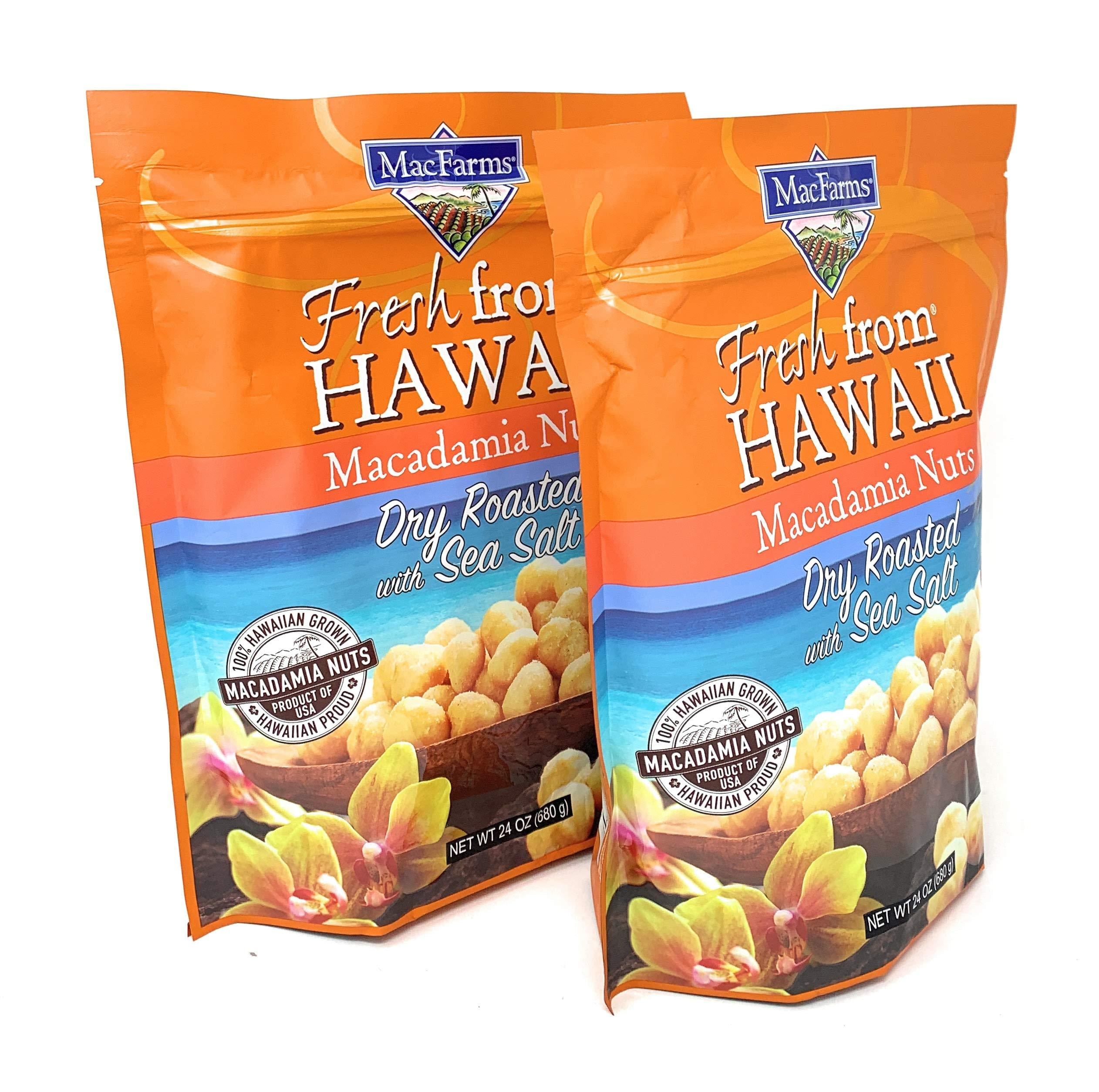 Macadamia Nuts | MacFarms Dry Roasted Macadamia Nuts, 2 Pack (24 Ounce ...