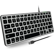 onn Mini Compact Wireless Office Keyboard USB Receiver, 78 Keys, Grey ...