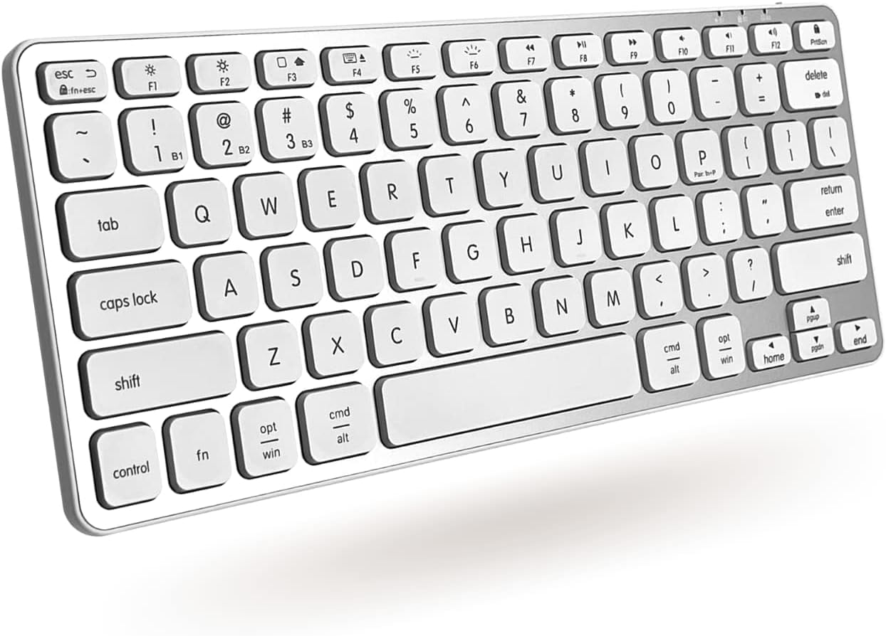 Macally Backlit Bluetooth Keyboard for All Devices - Great for Saving ...