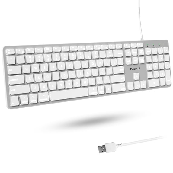 Macally Backlit Wired Keyboard for Mac | Compatible Apple Keyboard with ...